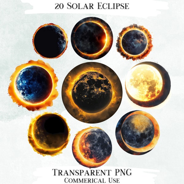 Eclipse Clip Art - Etsy