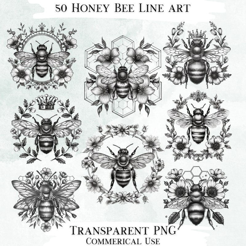 Honey Bee Clip Art - Etsy