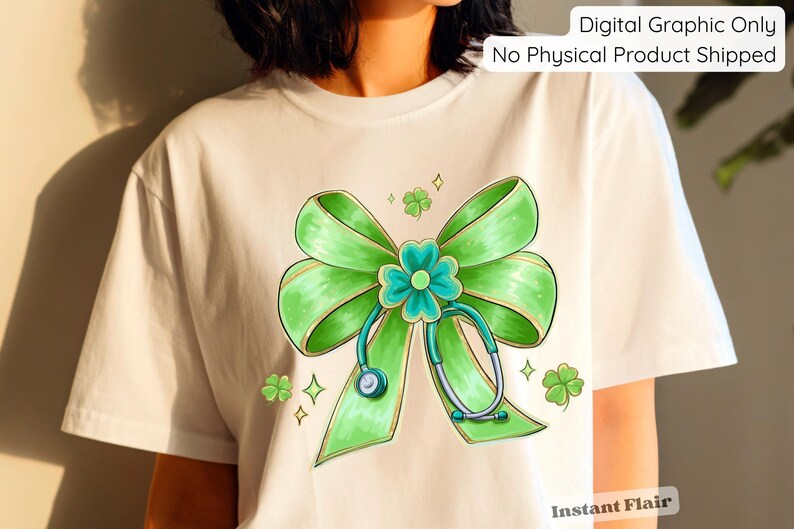 St Patrick's Day Nurse Shamrock Stethoscope PNG | Holiday Clipart ...