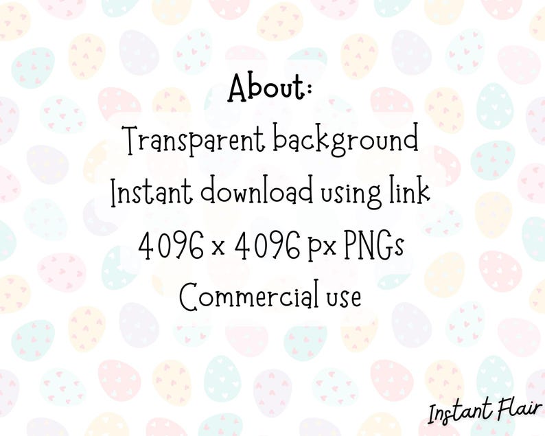 Easter Egg Clipart Bundle, Spring PNG Graphics (digital Download) - Etsy