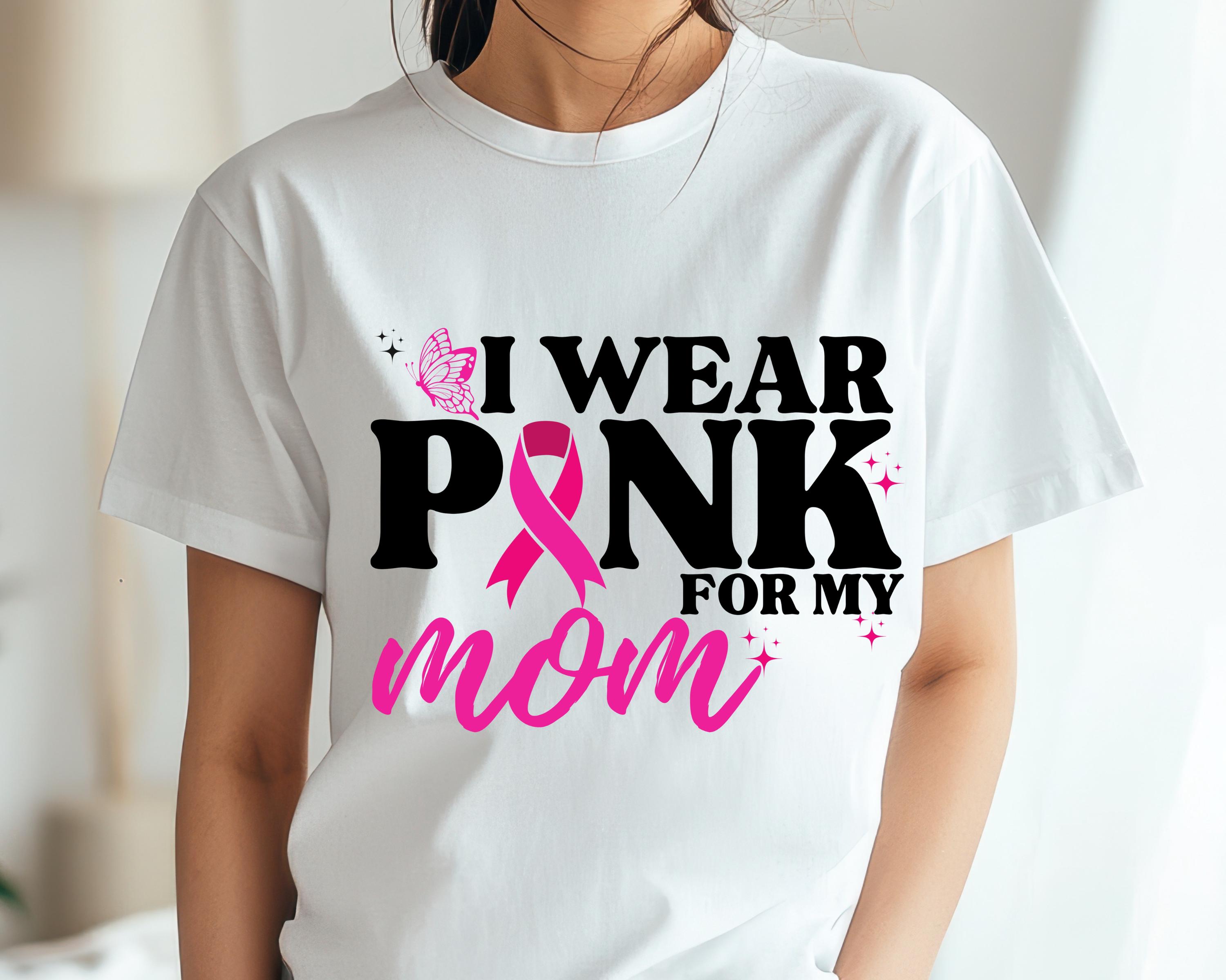 I Wear Pink for Breast Cancer Awareness Graphic Bundle (SVG, PNG, JPG ...