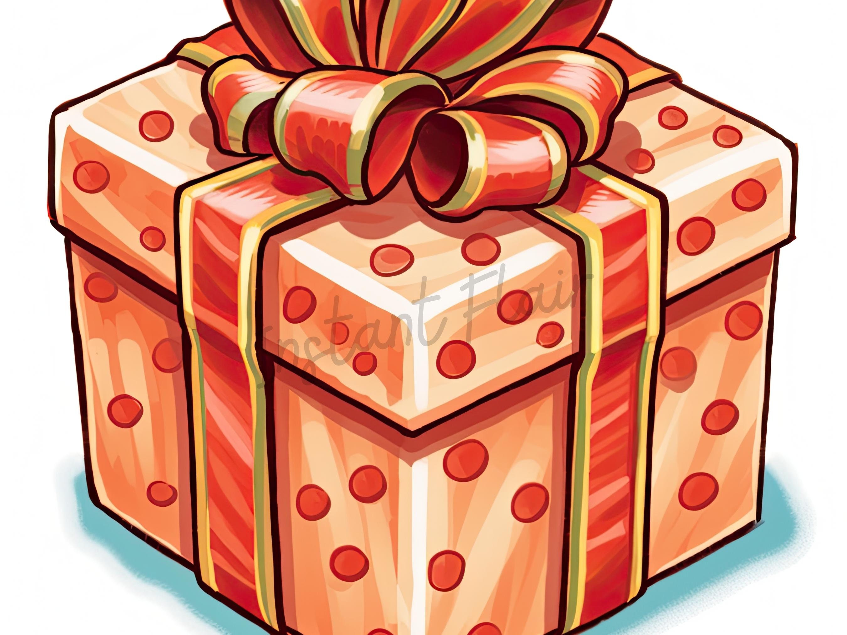 Gift Clip Art Bundle 31 PNG Designs Watercolor Cute Artsy Gift Boxes ...