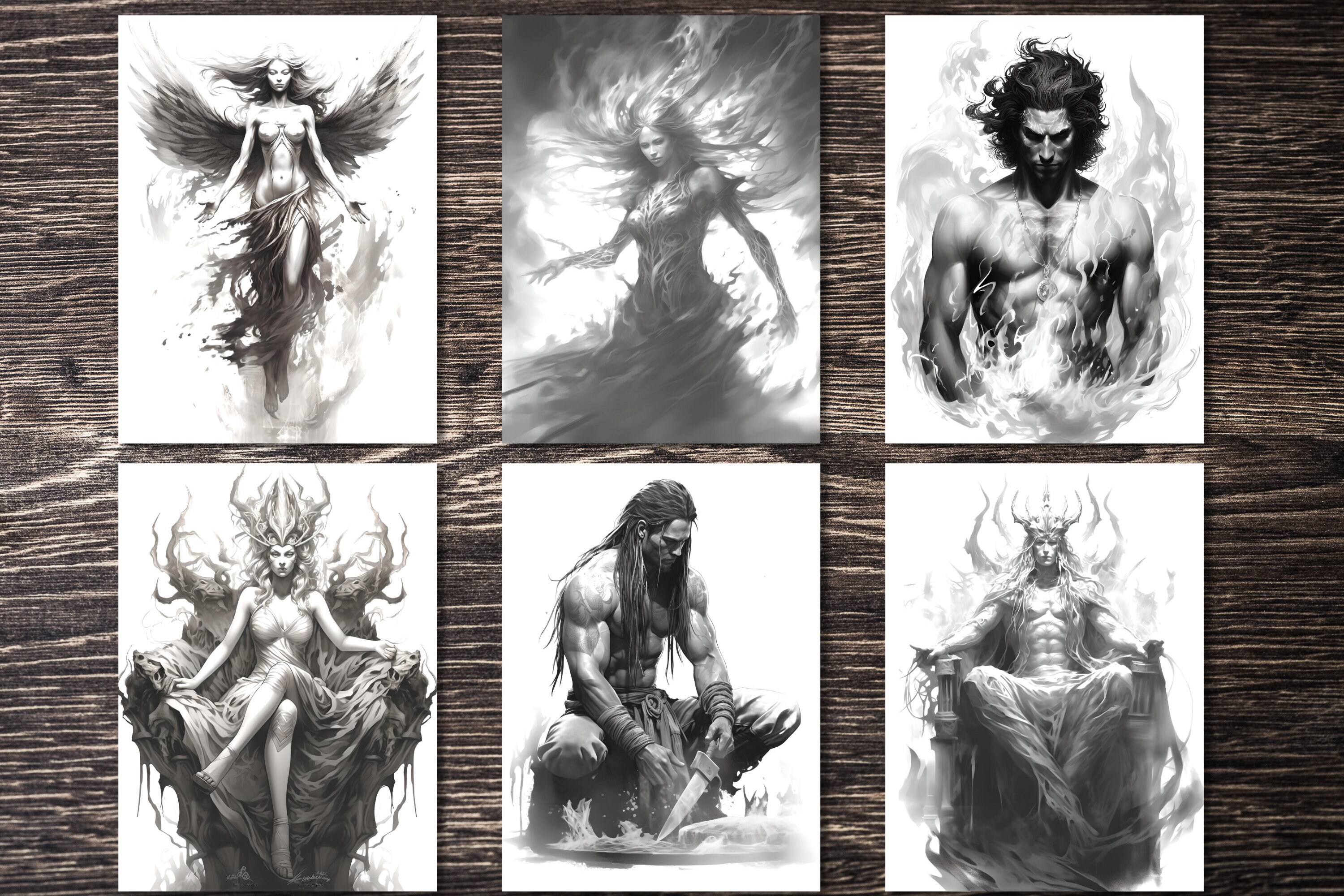 The Domain of Pyra Fae: Adult Coloring Book of Fire Fairies, Dragons ...