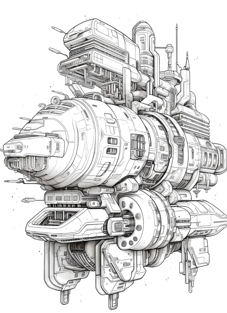 Cyborg Odyssey: Coloring Book of Robots, Cyborgs and Spaceships ...