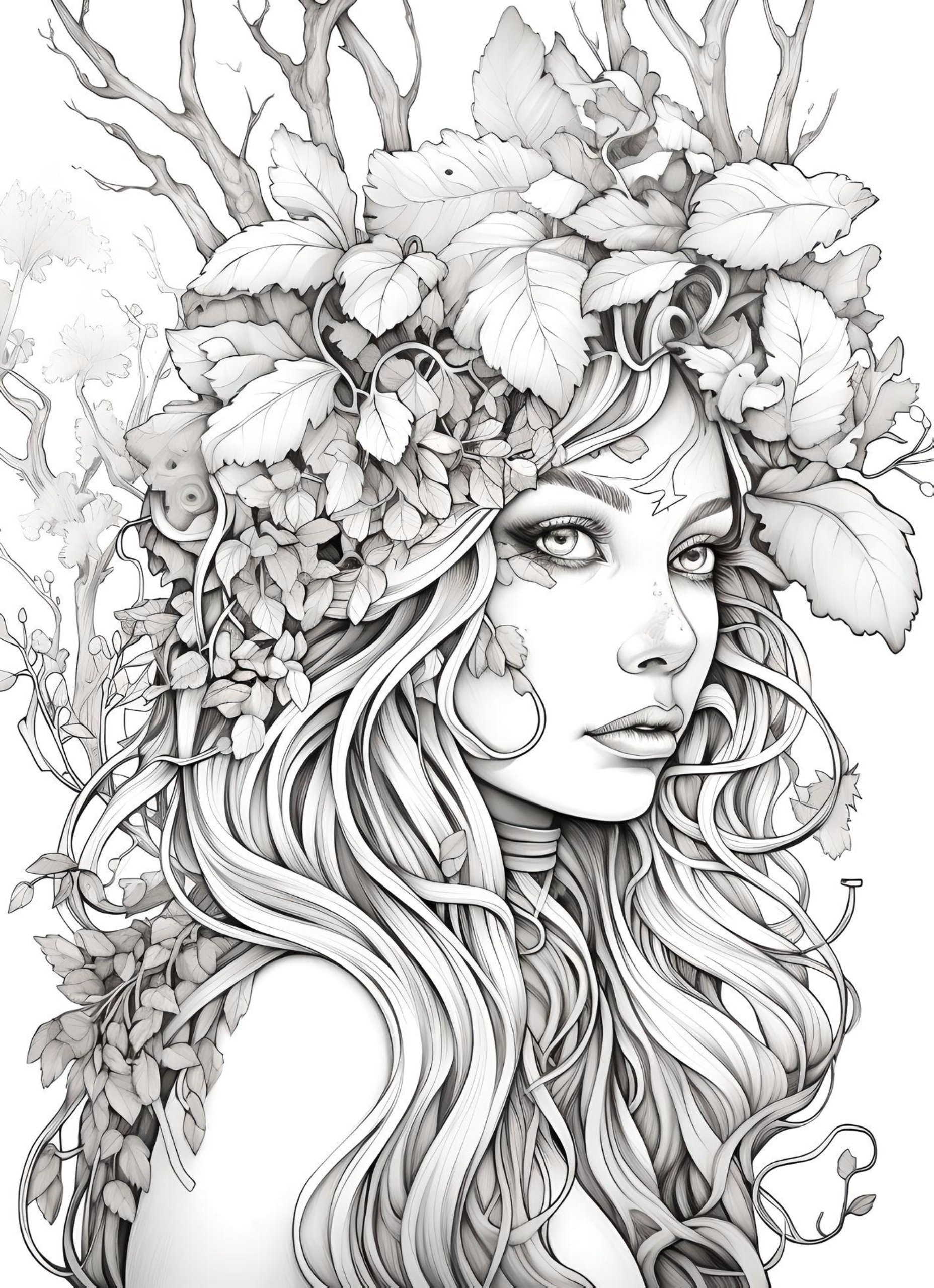 The Kingdom of Terra Fae: Magical Earth and Forest Fairies Coloring ...