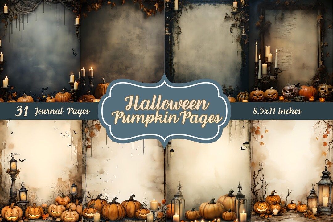 31 Halloween Printable Stationery Writing Papers, Pumpkins Letter, Note ...