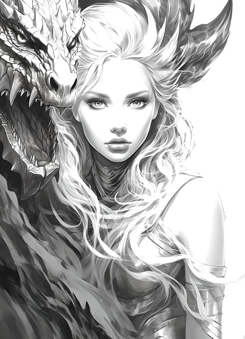 The Domain of Pyra Fae: Adult Coloring Book of Fire Fairies, Dragons ...