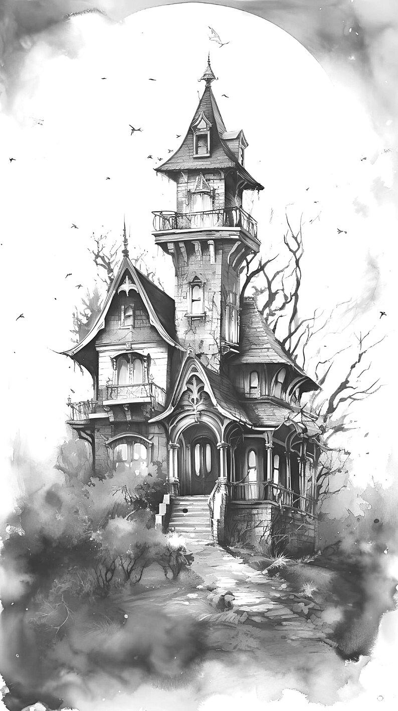 Spellbound Halloween Coloring Pages, Adult Coloring Pages, Instant ...