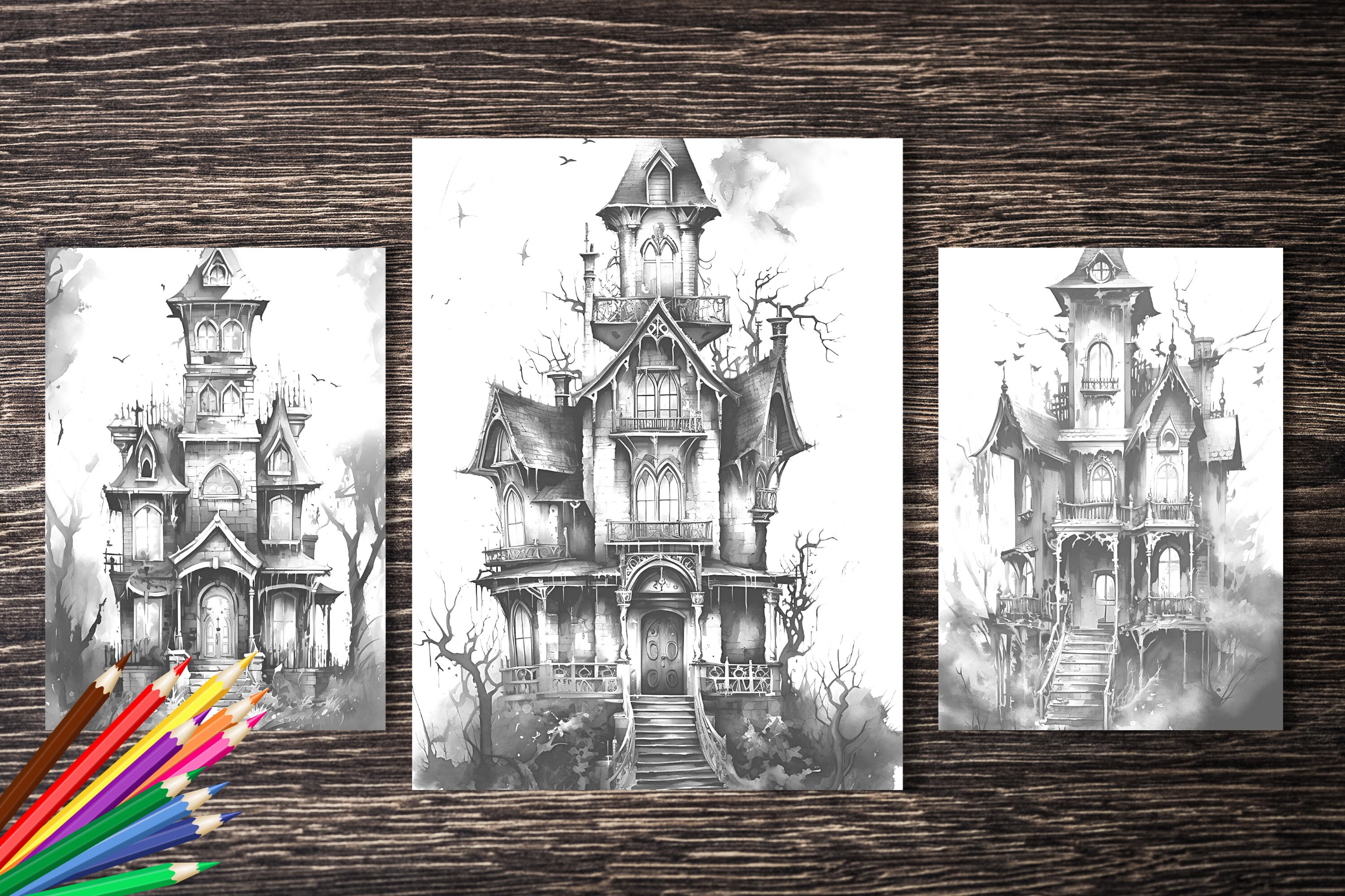 Spellbound Halloween Coloring Pages, Adult Coloring Pages, Instant ...