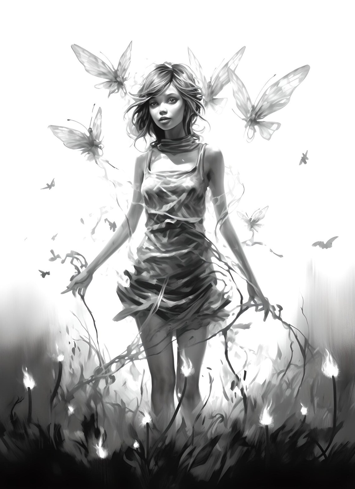 Fireflies of the Eternal Flame: Pyra Fae Fire Fairies Coloring Book for ...