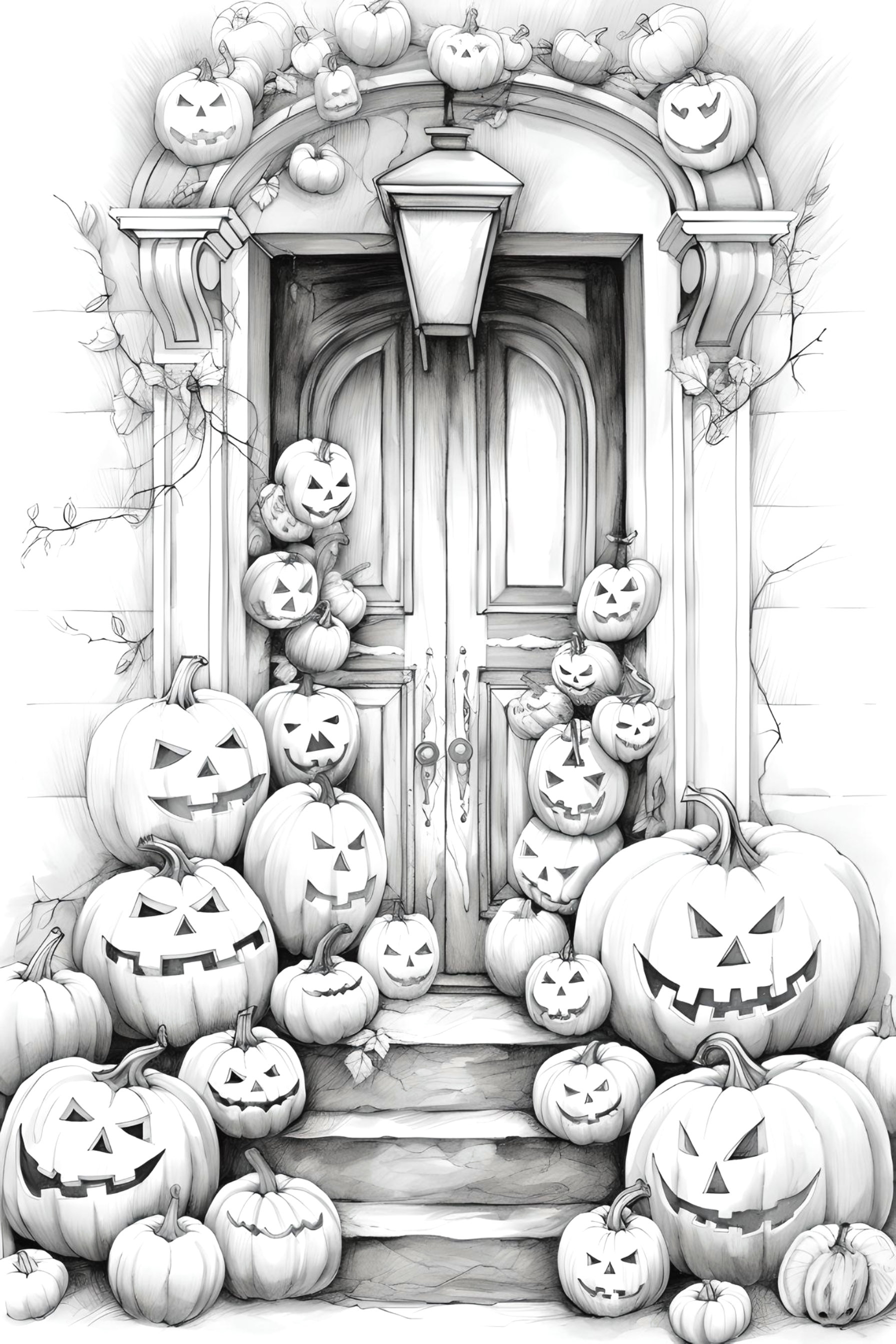 Spellbound Halloween Coloring Pages, Adult Coloring Pages, Instant ...