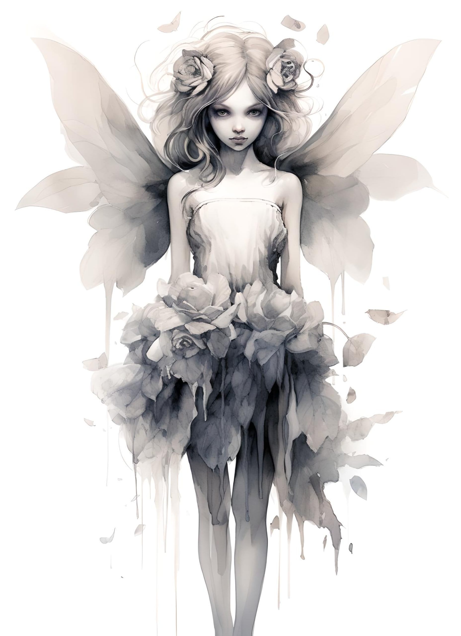 Flower Sprites: Terra Fae Garden Fairies Coloring Book for Relaxation ...