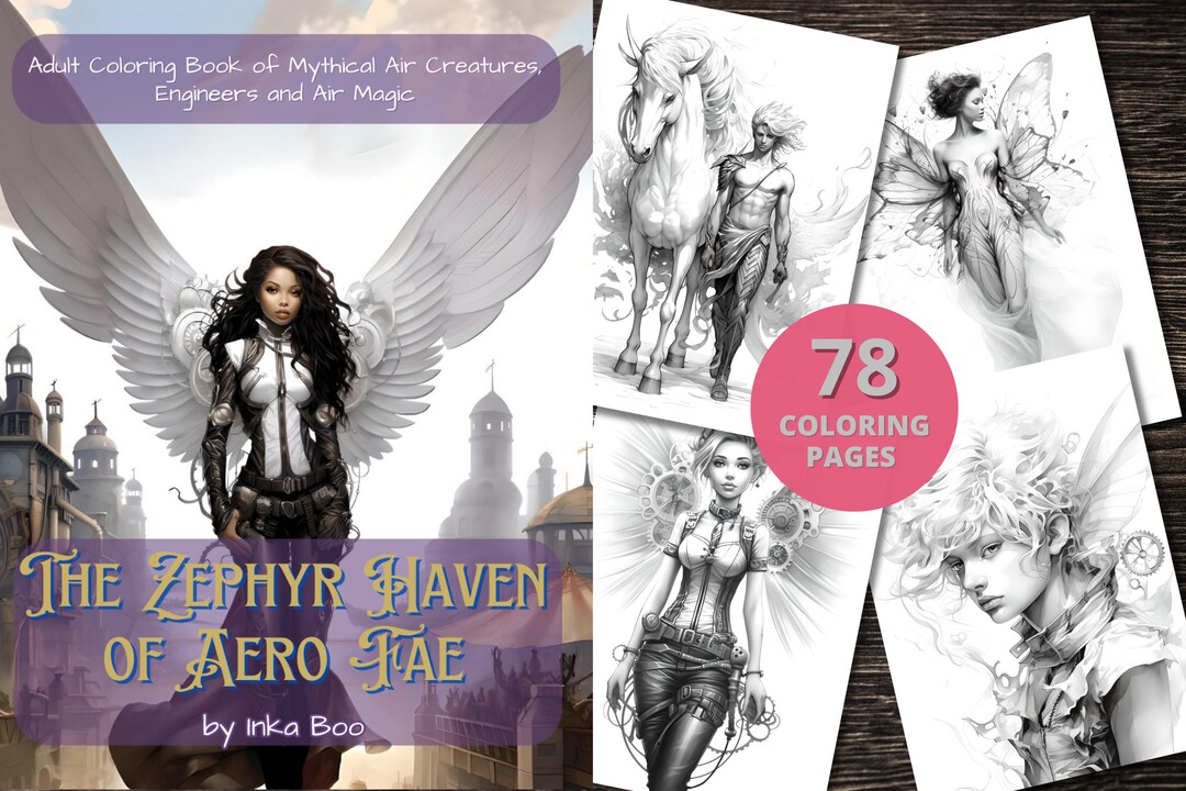 The Zephyr Haven of Aero Fae: Adult Coloring Book of Mythical Air ...