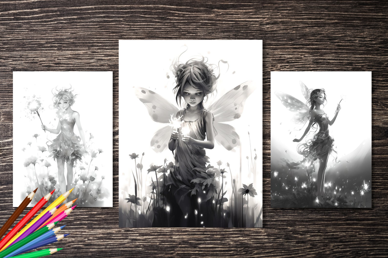 Fireflies of the Eternal Flame: Pyra Fae Fire Fairies Coloring Book for ...
