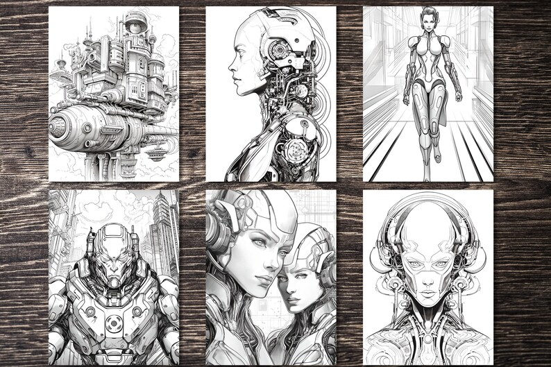 Cyborg Odyssey: Coloring Book of Robots, Cyborgs and Spaceships ...