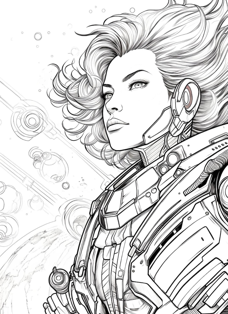 Cyborg Odyssey: Coloring Book of Robots, Cyborgs and Spaceships ...