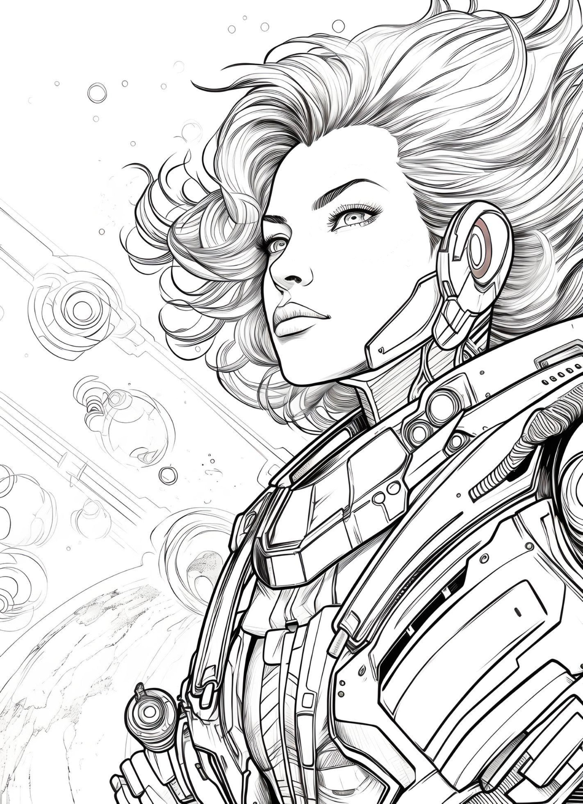 Cyborg Odyssey: Coloring Book of Robots, Cyborgs and Spaceships ...