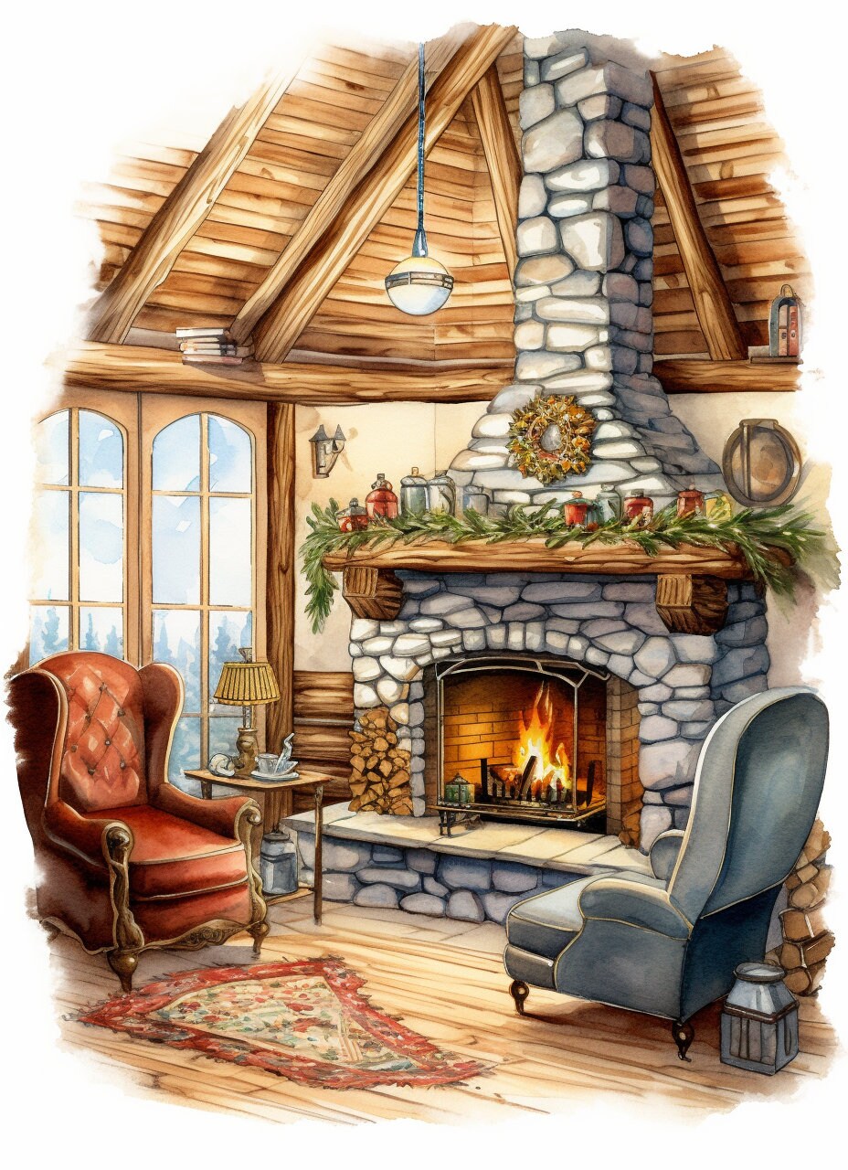 60 Cozy Winter Cottages Coloring Page, Adults Instant Download ...