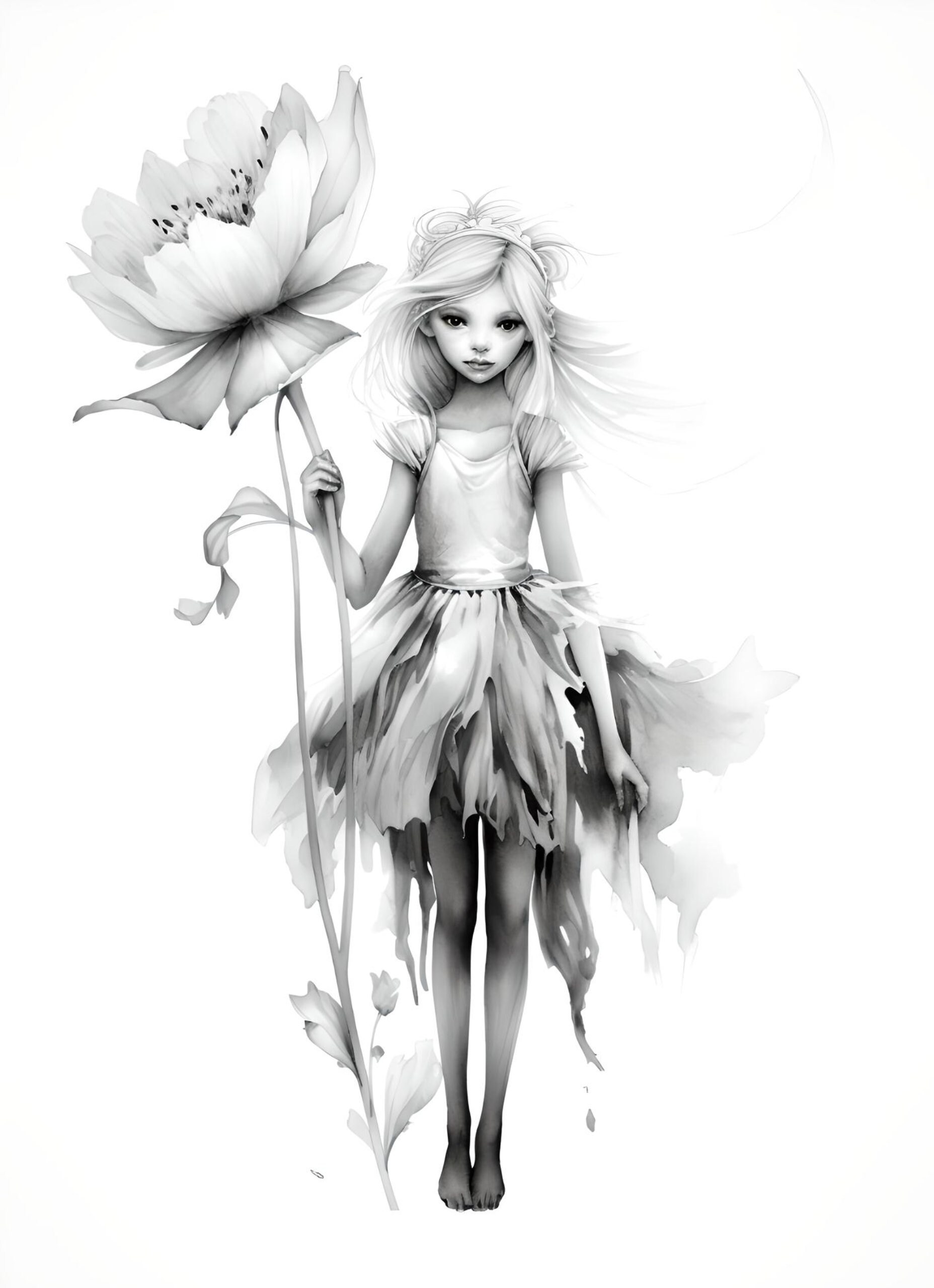 Flower Sprites: Terra Fae Garden Fairies Coloring Book for - Etsy