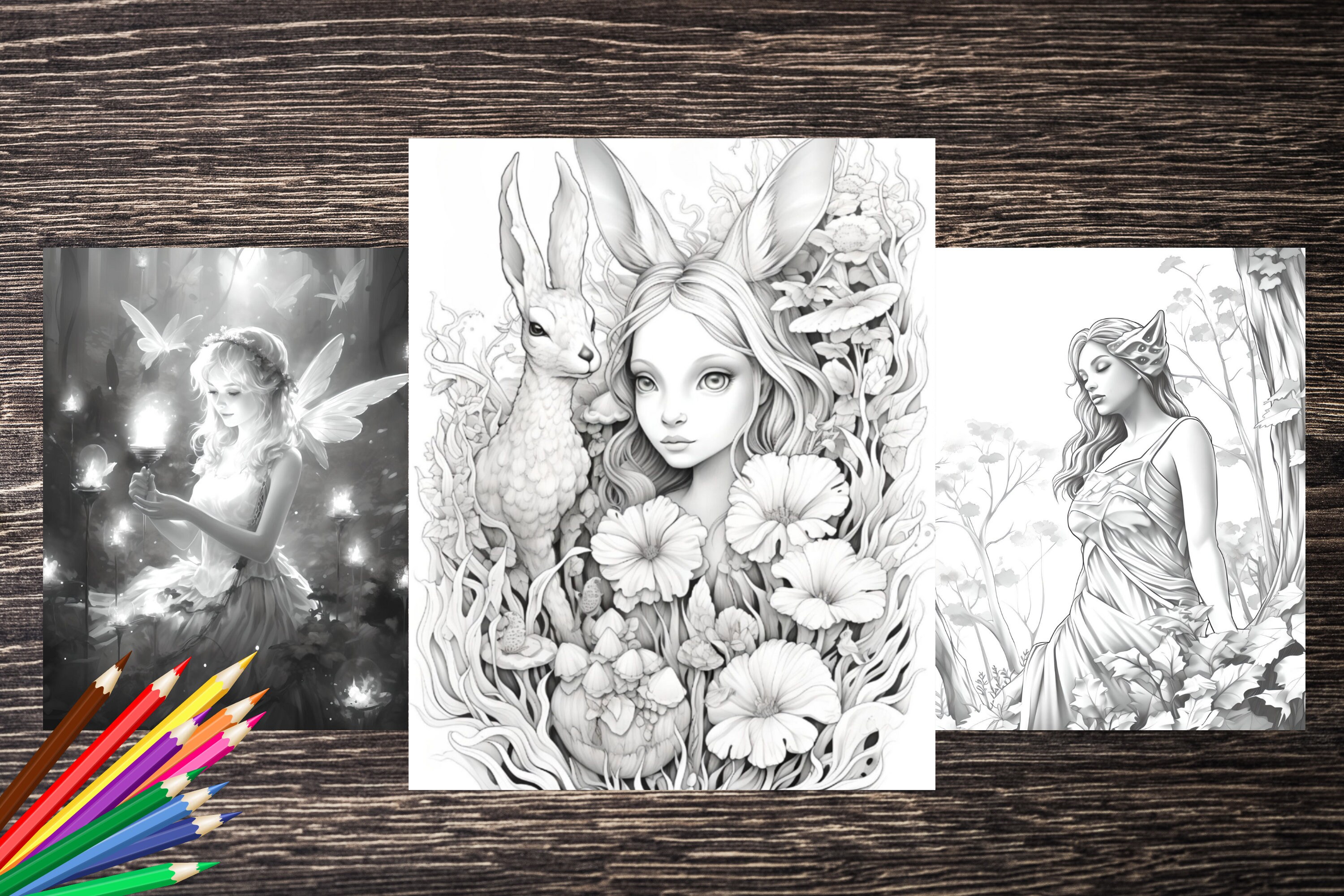 The Kingdom of Terra Fae: Magical Earth and Forest Fairies Coloring ...