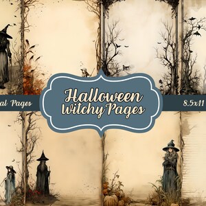 26 Witch Printable Stationery Writing Papers, Printable Letter, Note ...