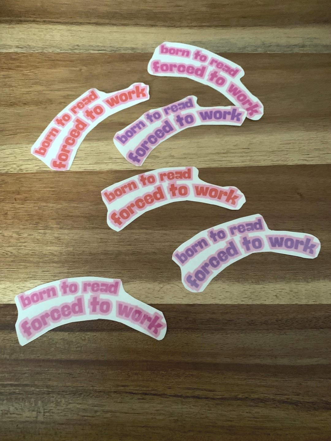 Funny Reader Sticker - Born to Read Forced to Work - Reader Humor ...