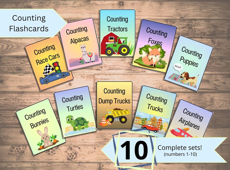 Counting Flashcards to Learn One-to-one Correspondence Use for Pre-k or ...