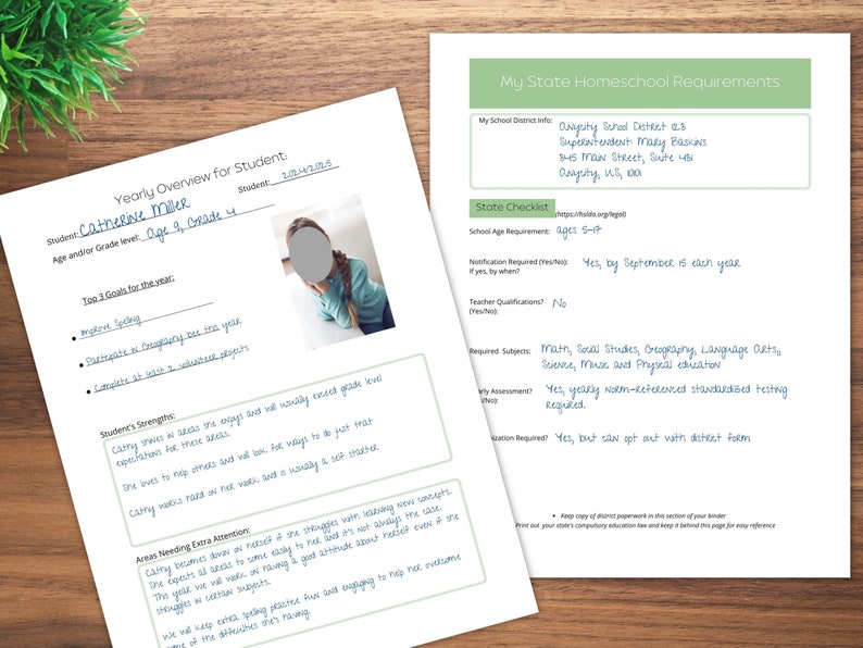 Simple Homeschool Planner Printable, Easy Yearly Homeschool Plan ...