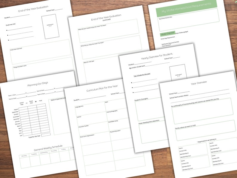 Simple Homeschool Planner Printable, Easy Yearly Homeschool Plan ...