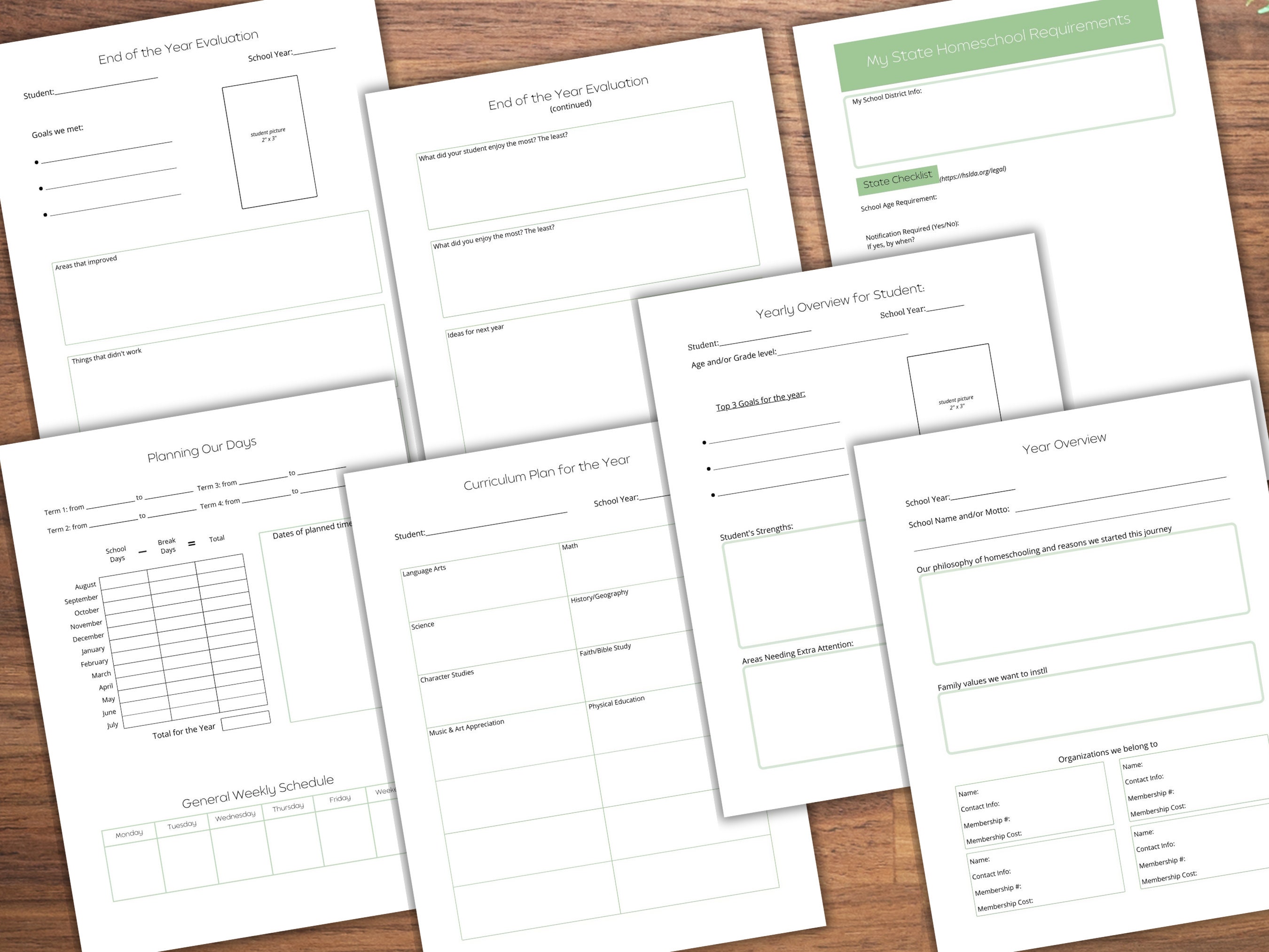 Simple Homeschool Planner Printable, Easy Yearly Homeschool Plan ...