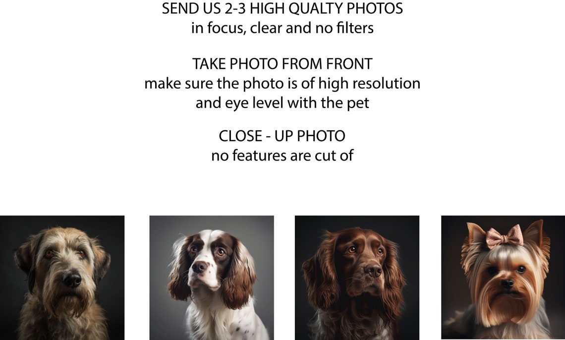 Custom Pet Portraits Using Photo Watercolor Pet Style - Etsy