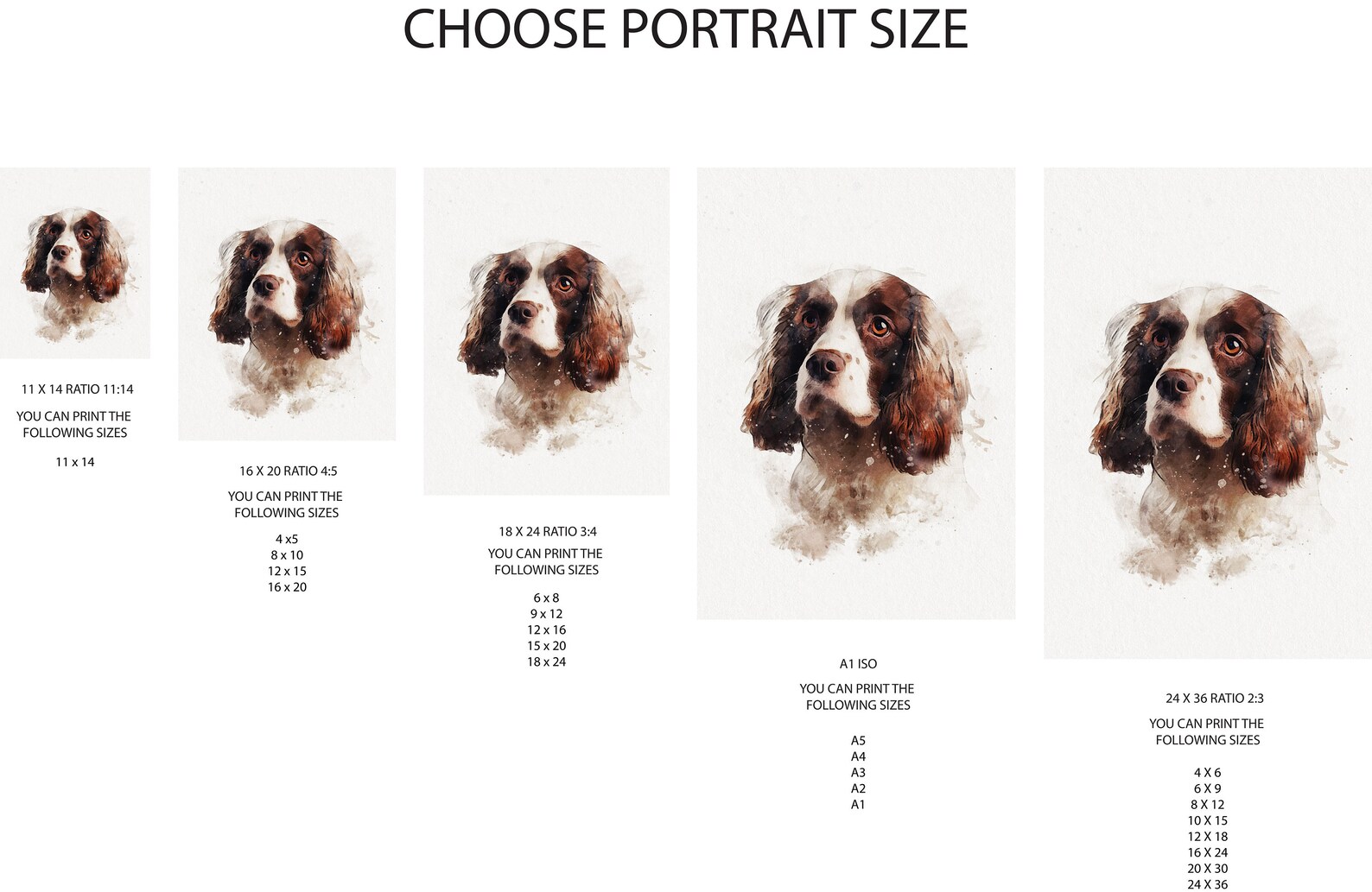 Custom Pet Portraits Using Photo Watercolor Pet Style - Etsy