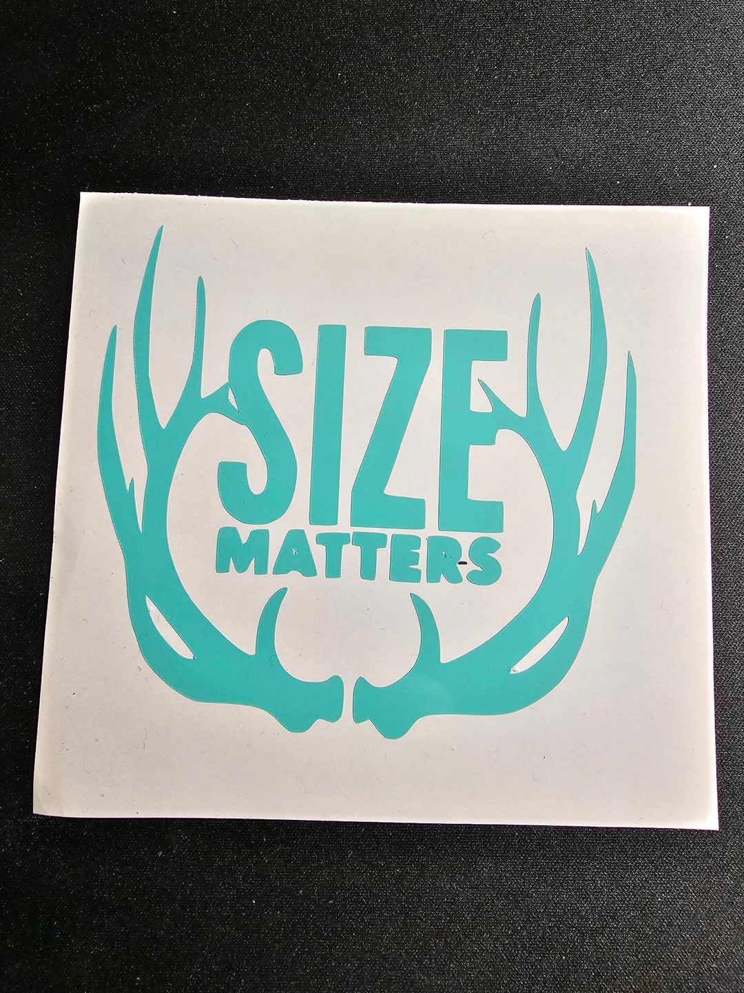 Size Matters Decal With Antlers - Etsy