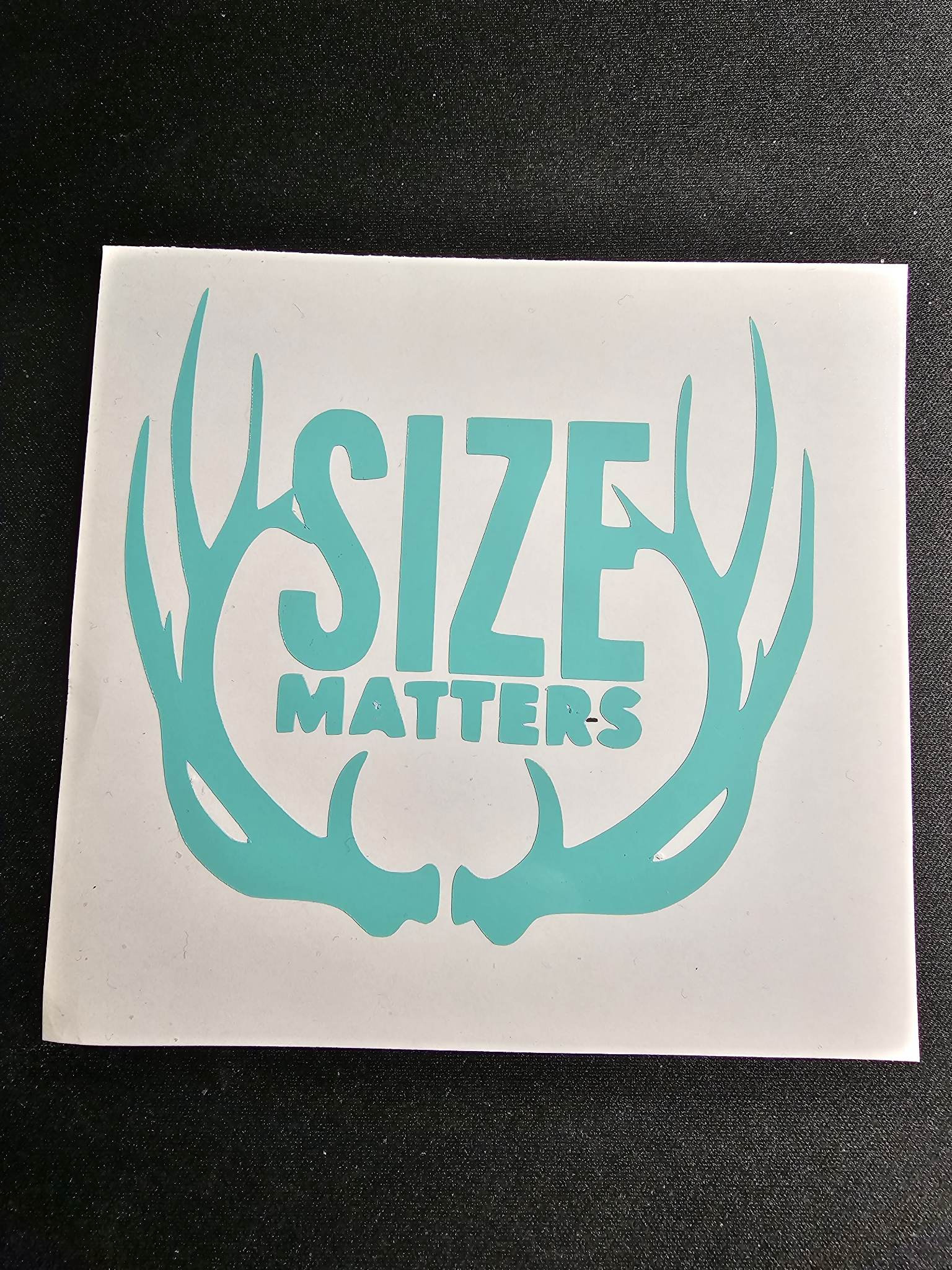 Size Matters Decal With Antlers - Etsy