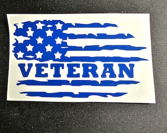 US Veteran Flag Decal - Etsy