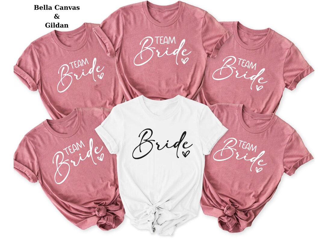 Team Bride Shirt, Bridesmaid Gift, Bachelorette Party Shirts, Bride and ...