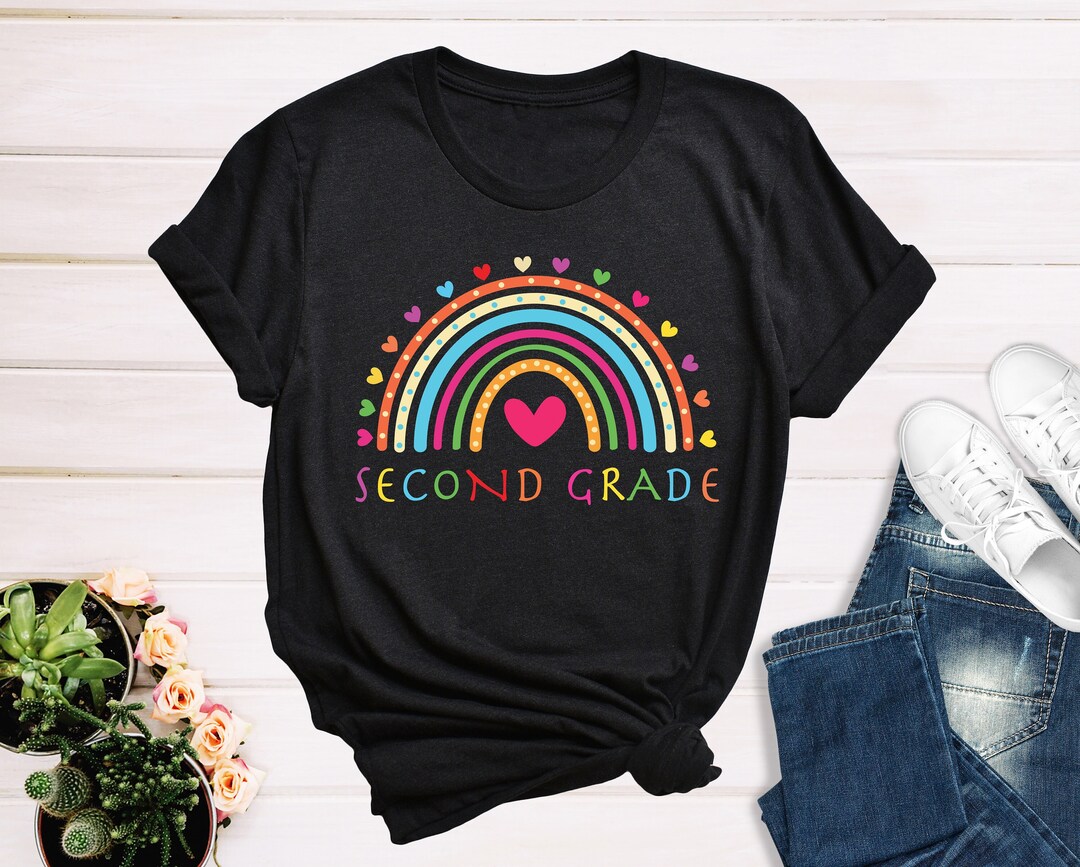 Rainbow Second Grade Shirt, First Day of School Shirts, Back to School ...