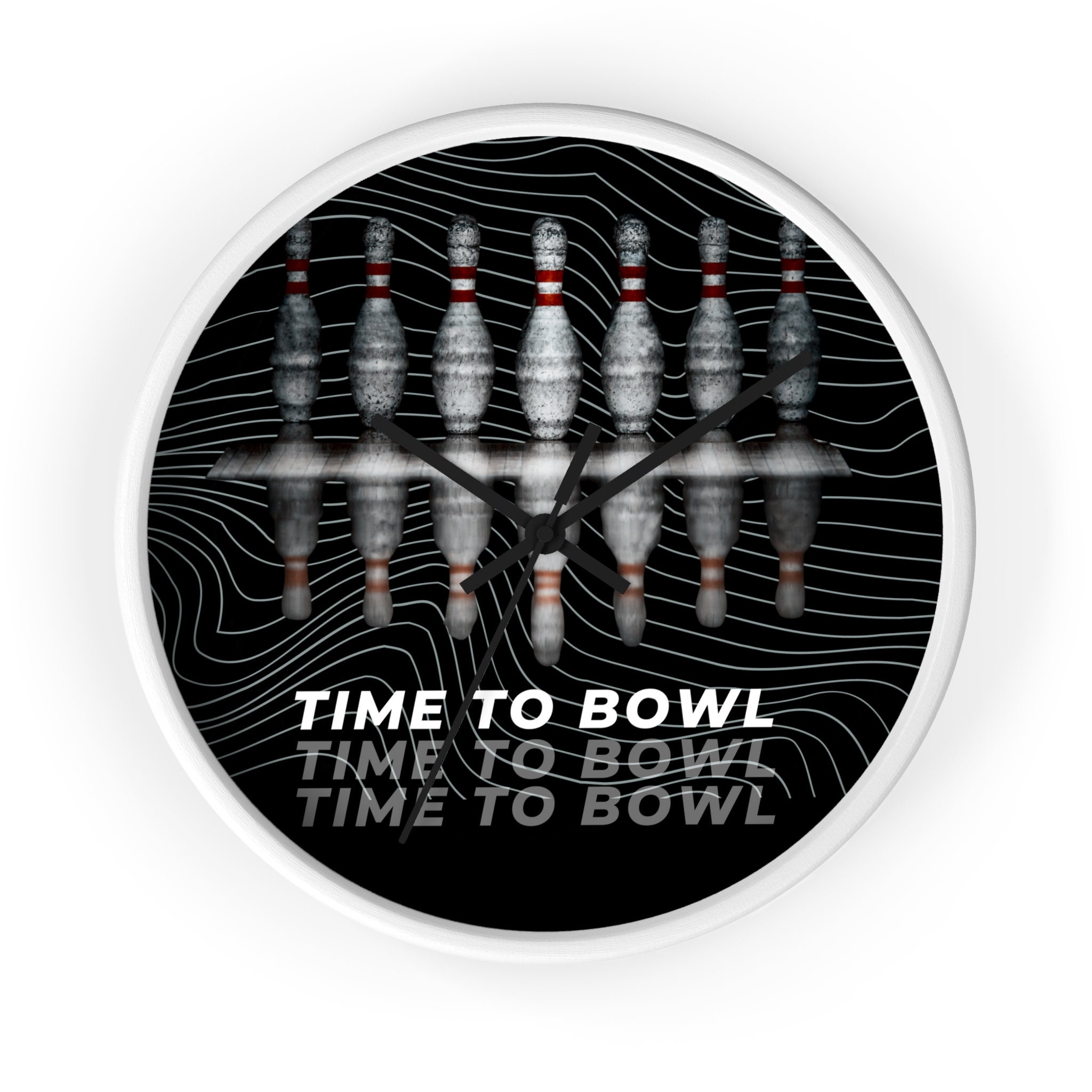 Time to Bowl Wall Clock - Etsy