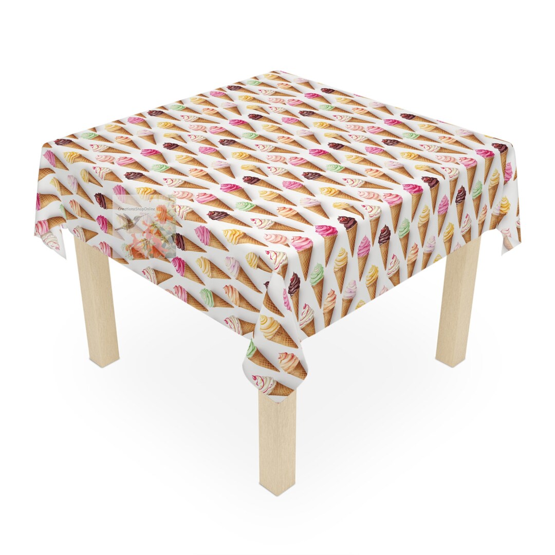 Ice Cream Tablecloth Design, Dining Tablecloth, Dining Table Cover ...