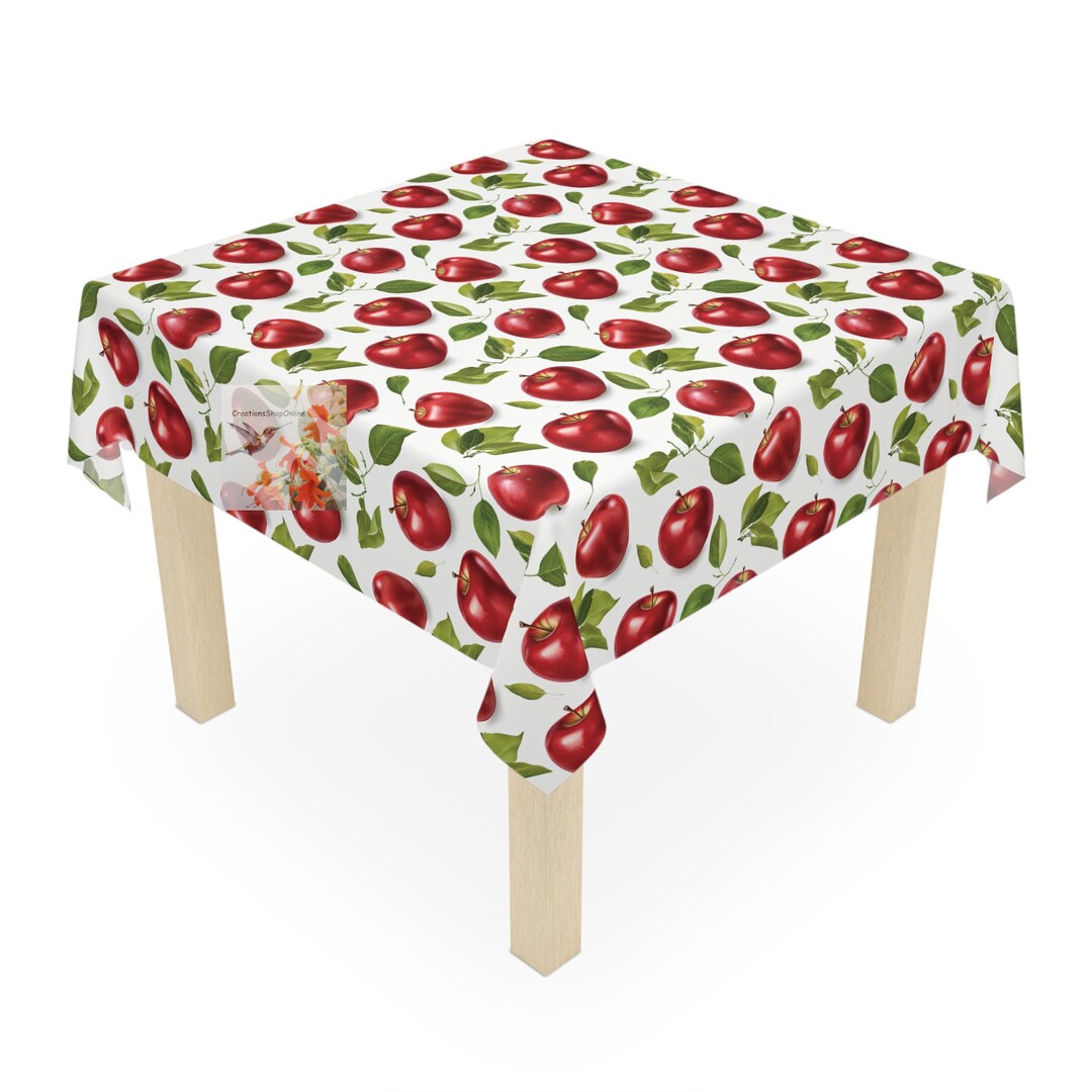 Apples Tablecloth Design, Dining Tablecloth, Dining Table Cover, Square ...