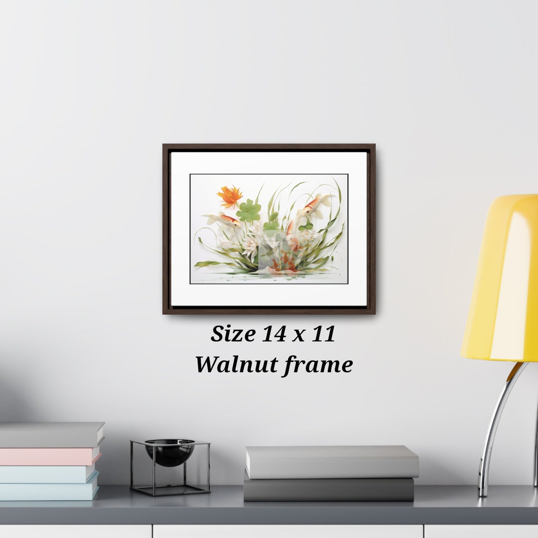 Koi Fish Canvas Frame 2nd Design, Canvas Wall Art, Unique Canvas, Gift ...