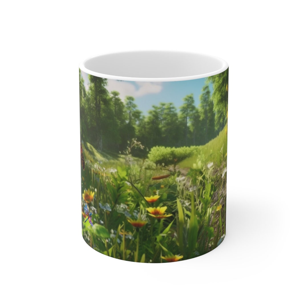 Forest Nature Mug Design, Coffee Mug, Ceramic Mug 11oz, Gift for Friend ...
