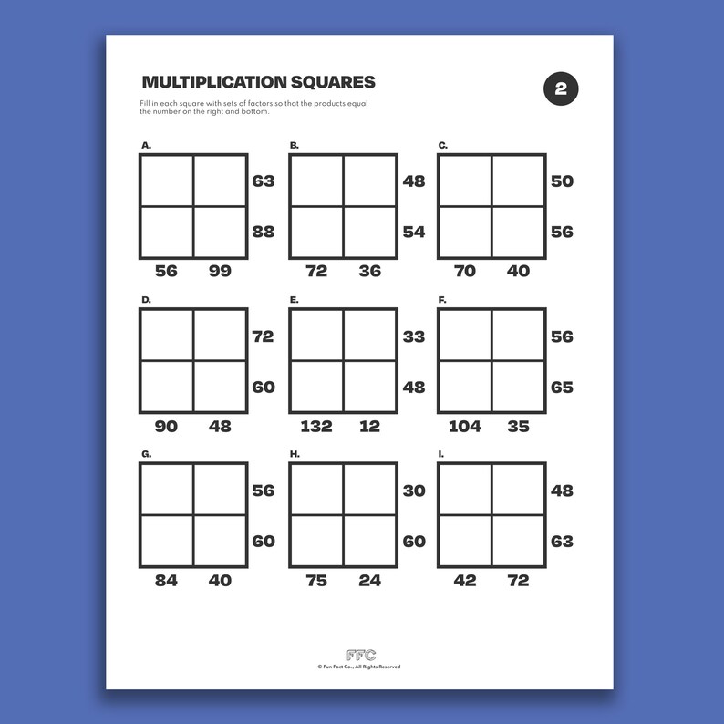 Multiplication GAMES, Printable Math Worksheets, 19 Pages, 4 Game Types ...