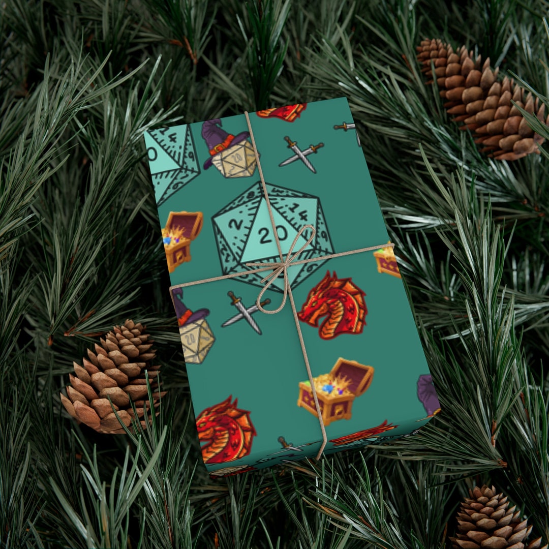 Dungeons and Dragons Gift Wrap Dnd Wrapping Paper Geeky Gift - Etsy