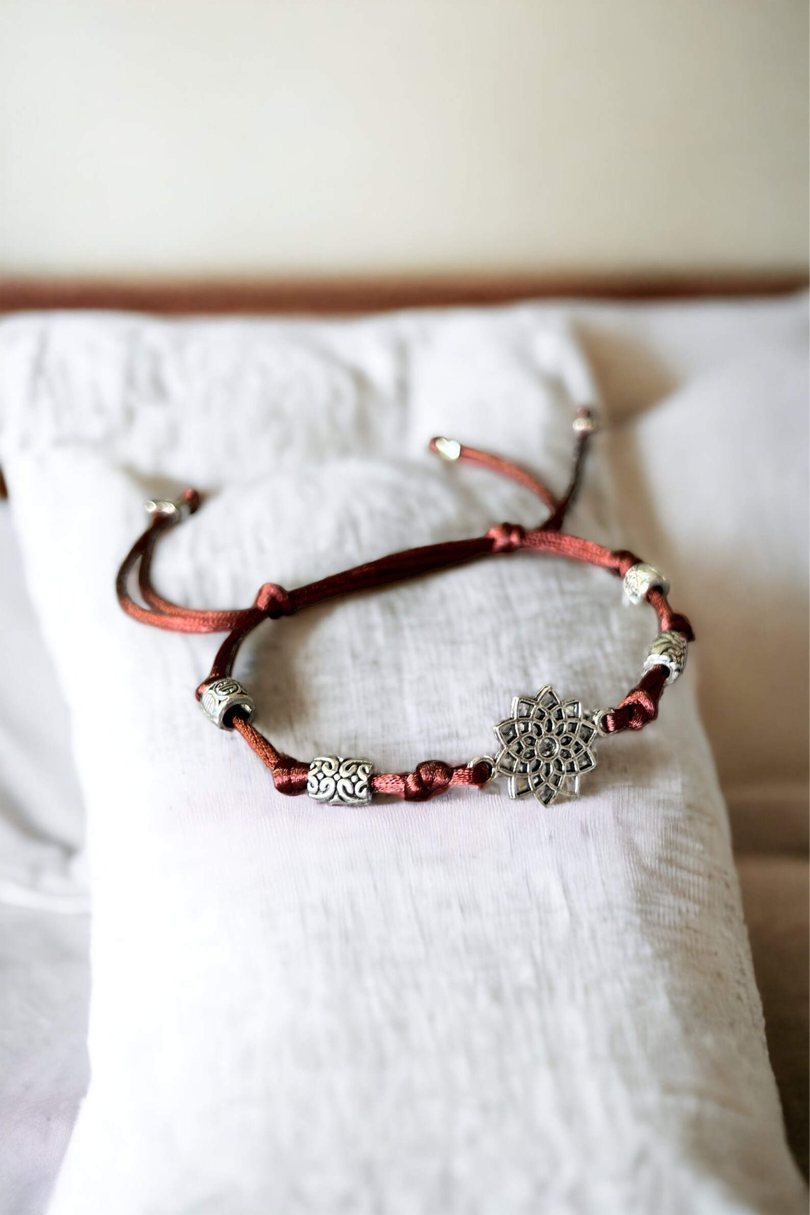 Braided Bracelet, Macrame Bracelet With Charm, Friendship Bracelet ...