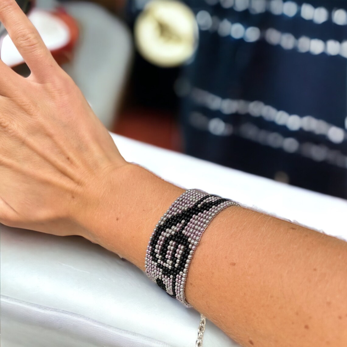 Treble Clef Loom Bracelet, Beaded Loom Bracelet With Treble Clef, Music ...