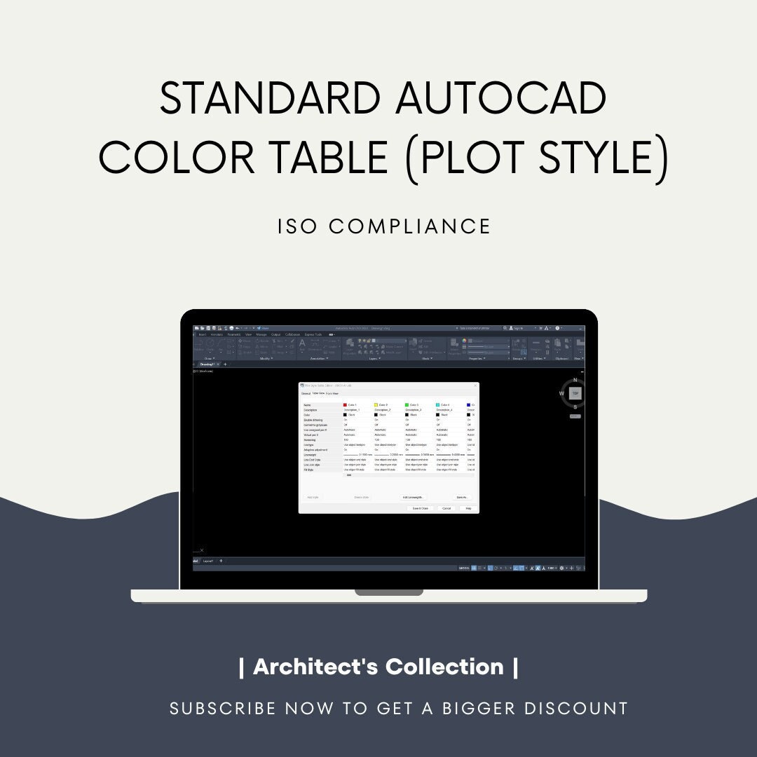Autocad Color Table .ctb Plot Style - Etsy Australia