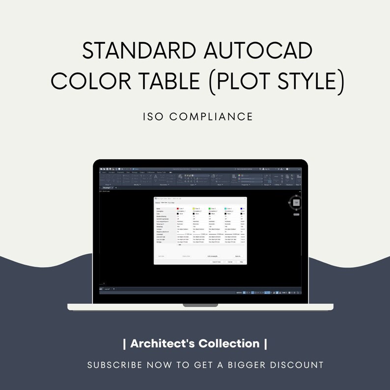 Autocad Color Table Ctb Plot Style Etsy