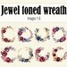 Watercolor Jewel Tone Floral Clipart, Jewel Tone Wedding Clipart ...