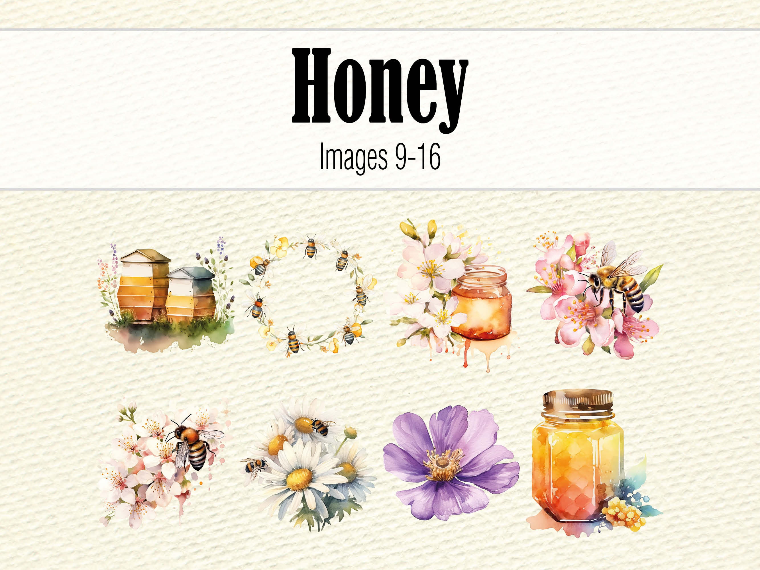 Watercolor Honey Clipart Bee Clipart Honey Bee PNG Bee Hive - Etsy